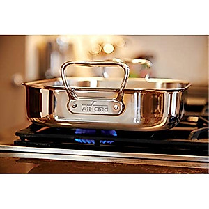 All-Clad 00830 Stainless-Steel Lasagna Pan with 2 Oven Mitts/Cookware, Silver