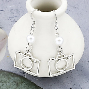 Retro Camera Earrings: Gift for Photography Lovers - Camera Charm Jewelry