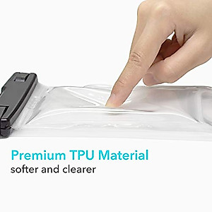 YOSH Floatable Waterproof Phone Case, TPU 7.5 Inch Cell Phone Pouch with Floating Airbag for Swimming Raining Bath Compatible for iPhone 12 11 Pro Max XR XS X 8 7 SE Samsung S21 Pixel & More 2-Pack