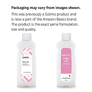 Amazon Basics Baby Oil, Mild & Gentle, Dermatologist Tested, Lightly Scented, 14 Fluid Ounces (Previously Solimo)
