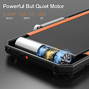 Walking Pad 2 in 1 Under Desk Treadmill 2.5HP Folding Electric Treadmill Walking Jogging Machine for Home Office with Remote Control