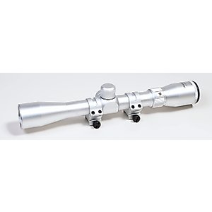 Lightweight Stainless Chrome Silver Rifle Scope 3-9x32 for 10/22 Sporter 1022 22 Auto with Weaver Style Scope Rings
