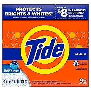 Tide Powder Laundry Detergent, Original, 95 loads, 120 oz