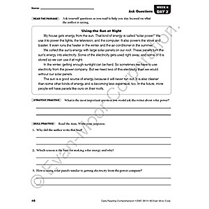 Evan-Moor Daily Reading Comprehension, Grade 4 - Homeschooling & Classroom Resource Workbook, Reproducible Worksheets, Teaching Edition, Fiction and Nonfiction, Lesson Plans, Test Prep