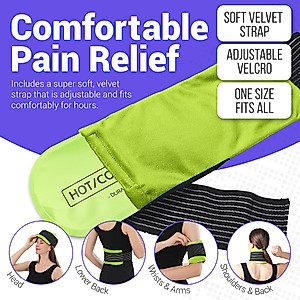 Reusable Hot and Cold Gel Ice Pack Wrap (4 Pack) for Injuries | Adjustable & Flexible for Knees, Back, Shoulders, Arms, and Legs – Reusable