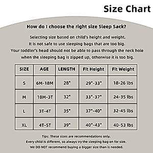 LifeTree Baby Sleep Sack, Sleep Sack Toddler Sleeping Bag with Legs Long Sleeves, 2T 3T Wearable Blanket Baby, Bamboo Cotton (Eucalyptus, 18M-3T)