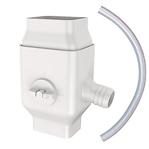 Prestantious Gutter Downspout Diverter Rainwater Diverter, Rainwater Collection System with Adjustable Valve, Fits for 2”x3”Standard Downspout, Diverts Water into Rain Barrel, 4ft. 1-1/4”Hose