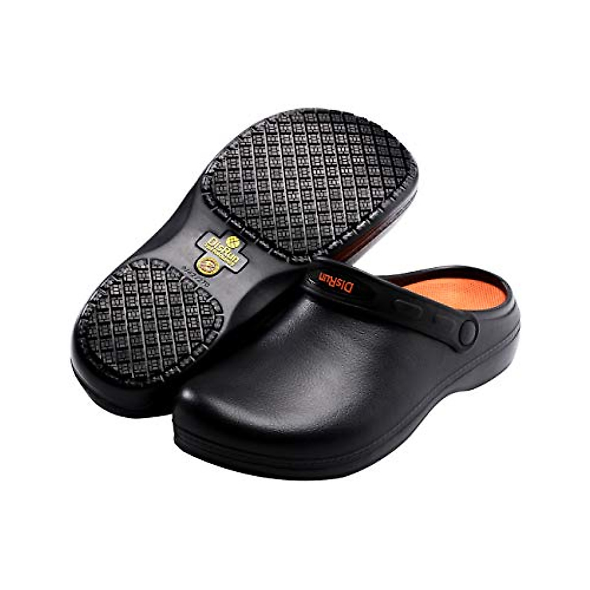 Disrun Non Slip Chef Shoes Oil Resistant Kitchen Work Shoes for Men (Numeric_10) Black