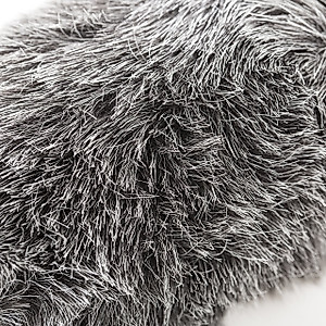 Movo WS-G140 Furry Rigid Windscreen for Microphones 18-23mm in Diameter and up to 6.3" (16cm) Long - Dark Gray