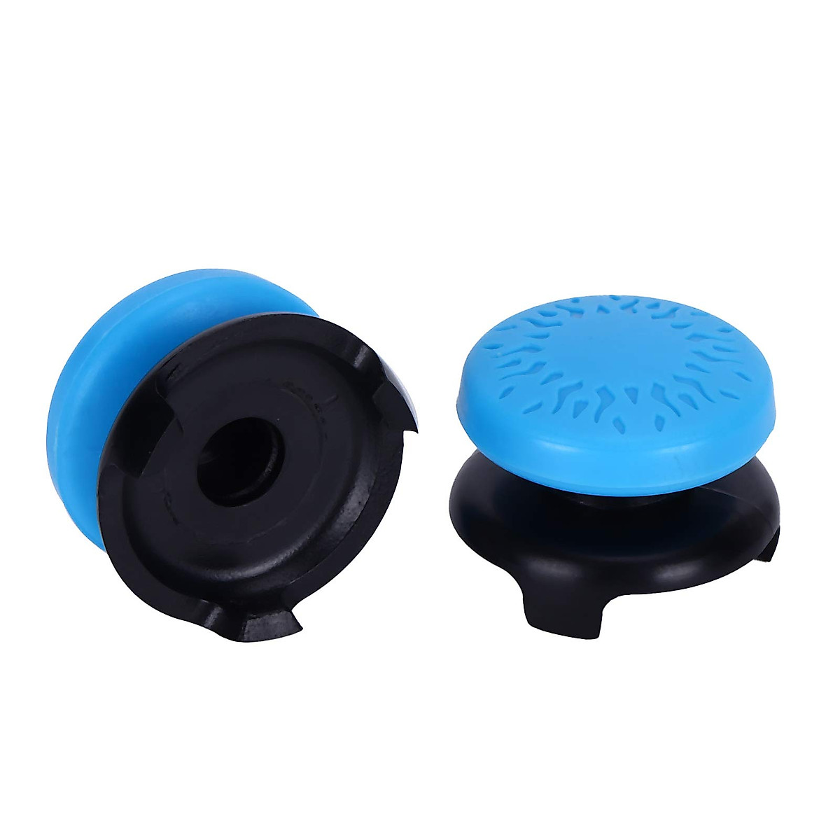 ASHATA 2Pcs Thumbstick Extender for PS5 3D Texture Thumb Grip Stick Joystick Thumbstick for 5 Controller (Blue)