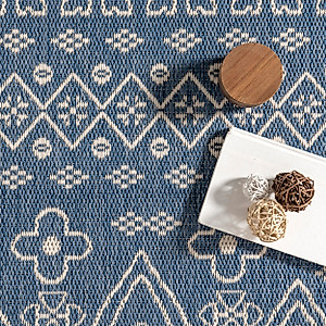 nuLOOM Kandace Tribal Indoor/Outdoor Area Rug, 3' x 4', Blue