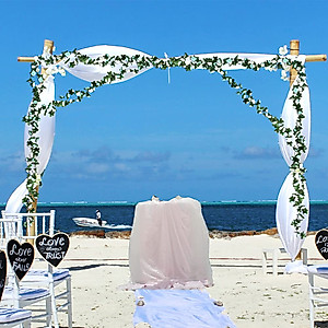 VIOCIWUO Artificial Rose Vine Plant 5 Pack 41 FT, Fake Flower Hanging Rose Ivy Garland for Home Kitchen Office Garden Wedding Art Decorations(Blue&White)