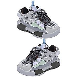 Mercatoo Toddler Boy Shoes Size 9 Wide Girls Shoes Autumn and Winter Children's Sports Shoes Middle and Big Children's Sneakers (Grey, 9 Little Kids)