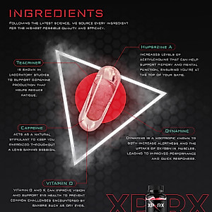 XP-RX Gamer Supplement for Energy, Focus & Endurance - Zero Crash Gaming Pills with 100mg Caffeine - Sugar Free Gaming Supplement by Dr. Emil