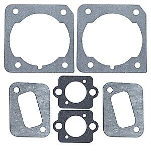 AUMEL Cylinder Muffler Carburetor Gaskets Kit 2Pcs for Husqvarna 340 345 350 346XP Chainsaw 503862501, 503894401
