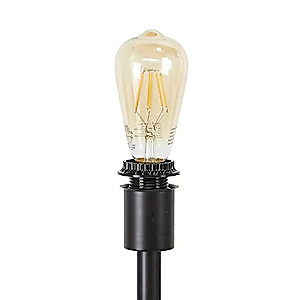 Silverwood Cyndi Rattan Floor Lamp, Black 15" L x 15" W x 64" H in