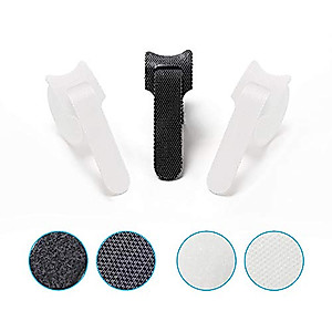 Besign 60 Pack Fastening Cable Straps, Reusable Cord Organizer, Keeper Holder, Cable Ties for Earphones, Earbuds, Headphones, Home Office Tablet, PC, TV Wire Management, Black and White