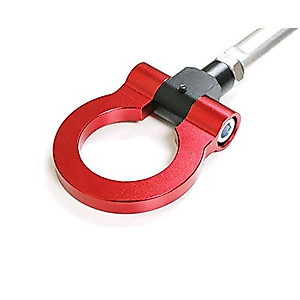 iJDMTOY JDM Red Track Racing Style Tow Hook Ring Compatible with Lexus 2006-up is GS, 2007-up LS, 2011-up CT & 2012-up RX Facelift, Made of Lightweight Aluminum