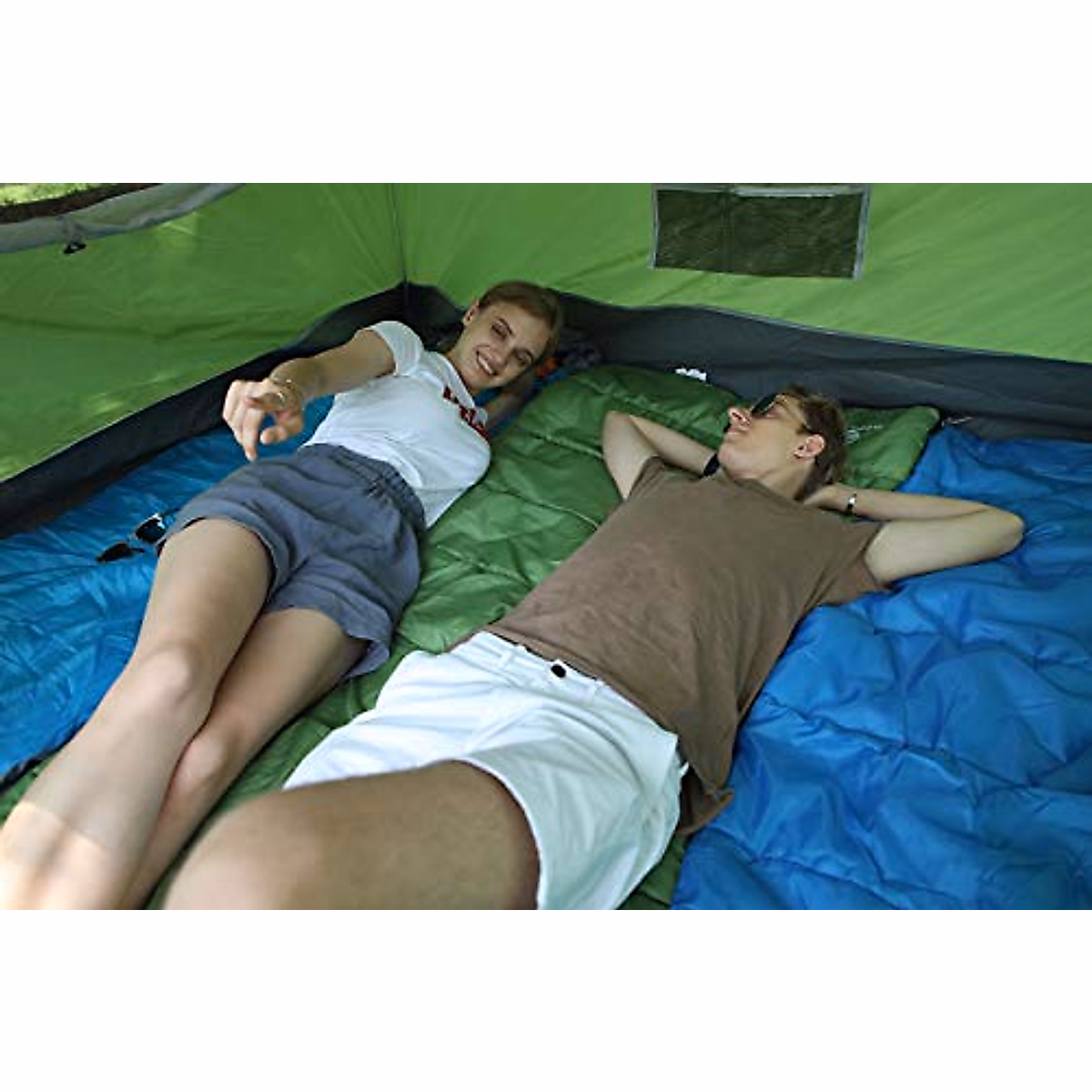 ALPHA CAMP 3/4 Person Camping Dome Tent with Carry Bag, Lightweight Waterproof Portable Backpacking Tent for Outdoor Camping/Hiking - 7' x 8' Green