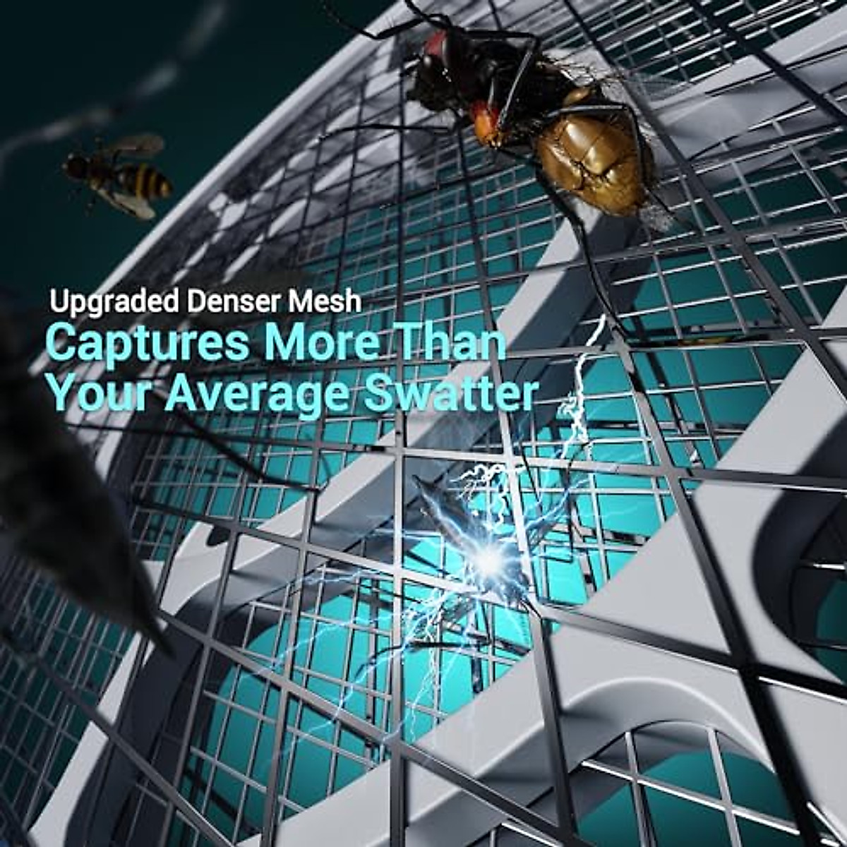 YsChois®, Electric Fly Swatter Racket - Bug Zapper Racket with Powerful Grid - Easy to Use, Lightweight - Indoor & Outdoor Use - Empirical Use Tips (Included) - AA Battery Required (Not Included)