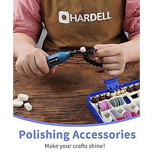 HARDELL Rotary Tool Accessories, 227pcs Power Rotary Tool Accessories Kit, 1/8"(3.2mm) Diameter Shanks, Universal Fitment for Easy Cutting, Polishing, Sanding, Carving, Grinding, Engraving