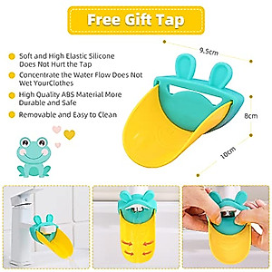 Kid Step Stool Plastic Toddler Step Stool for Kids Three Step Standing Tower for Kitchen/Bathroom/Toilet Potty Training, Learning Helper with Handles and Safety Non-Slip Pads (Deep Blue Light Blue)