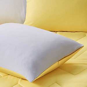 Intelligent Design Trixie All Season Reversible Down Alternative Comforter Mini Set, Twin/Twin XL, Yellow/Grey
