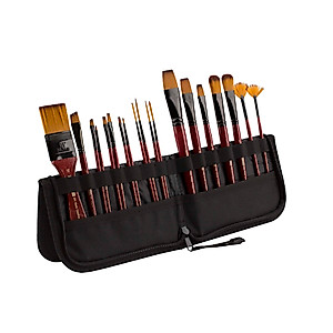 Creative Mark Folding Short Handle Paintbrush Storage Easel & Traveling Case - Artist Paintbrush Carrying Case & Artist Easel for Short Handle Paintbrushes Up to 9" Long - [Short Handle Easel & Case]