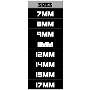 Owl Tools Jumbo Allen Wrench Set (8 Pack - Extra Large Hex Key Set) Metric Sizes 7mm, 8mm, 9mm, 11mm, 12mm, 14mm, 15mm, and 17mm