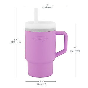 Infantino My 1st Tumbler – Adorable Miniature Tumbler with Leak-Resistant Straw and Toddler-Friendly Handle, Encourages Hydration, Easy to Clean, 9 fl. oz, Lilac