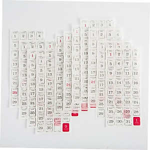 BESTOYARD 24 Sheets Calendar Stickers Adhesive Calendar Sticker Mini Calendar Tabs 2022 Monthly Tabs Daily Adult Stickers Calendar Tabs Sticker Number Paper Dating Small Calendar