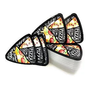 Pizza Slice Container Storage with Lids. Tray, Holder and Saver. Plastic Packs to go. The Best Idea to Serve Pizza to Your Kids. (6)
