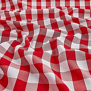 Picnic Gingham Yarn-Dyed Red/White, Fabric by the Yard