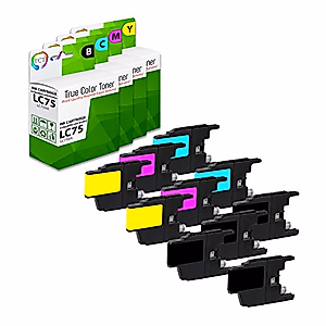 TCT Compatible Ink Cartridge Replacement for Brother LC75 LC75BK LC75C LC75M LC75Y Works with Brother MFC-J430W J825DW J435W J425W J280W J625DW Printers (Black, Cyan, Magenta, Yellow) - 10 Pack