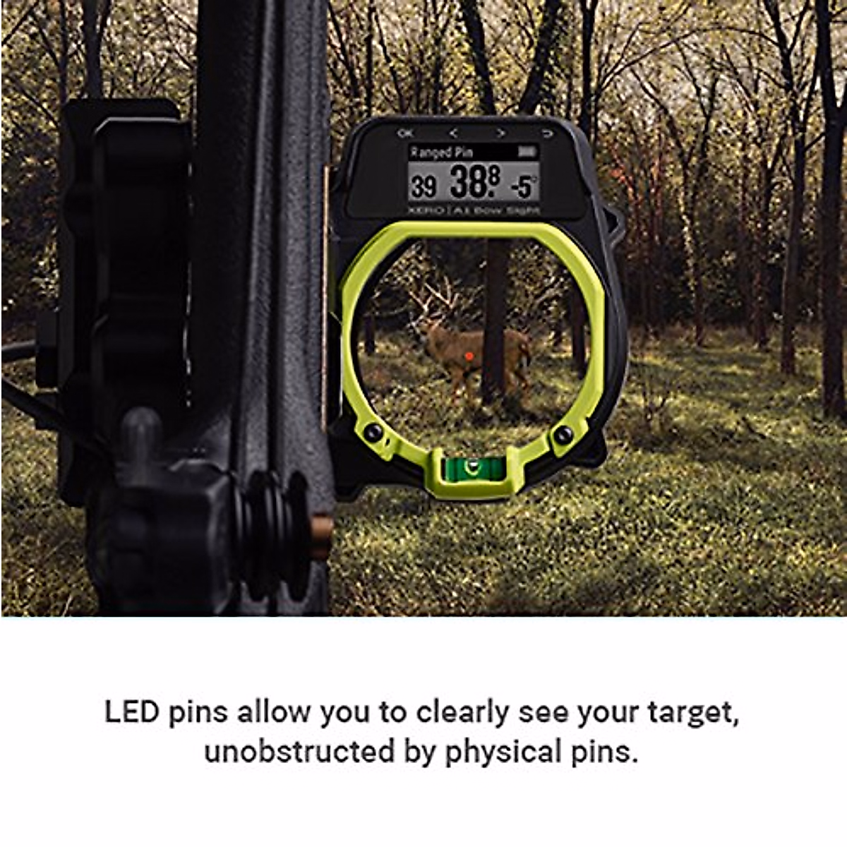 Garmin Xero A1 Bow Sight, 2" Auto-Ranging Digital Bow Sight, LED Pins for Unobstructed Views, Right-Handed