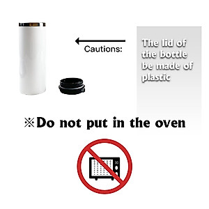 MR.R 15oz Sublimation Blanks Tumbler with Lid,Stainless Steel Double Wall Vacuum Insulated Travel Water bottle Straight Mug,Durable Powder Coated Coffee Cup,White, 450ml