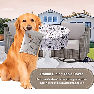 Patio Coffee Table Cover,30 Inch Outdoor Round Table Cover Waterproof, Round Patio Furniture Cover for All Weather Resistant - 30 x 20 Inch