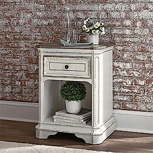 Liberty Furniture Industries Magnolia Manor 1-Drawer Nightstand, W22 x D17 x H28, White