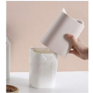 MFCHY Desktop Trash Can Garbage Storage Box Living Room Coffee Table with Cover Small Paper Basket Plastic Garbage Bag ( Color : Black-JoJo's Bizarre Adventure1 , Size : 12*12*18cm )