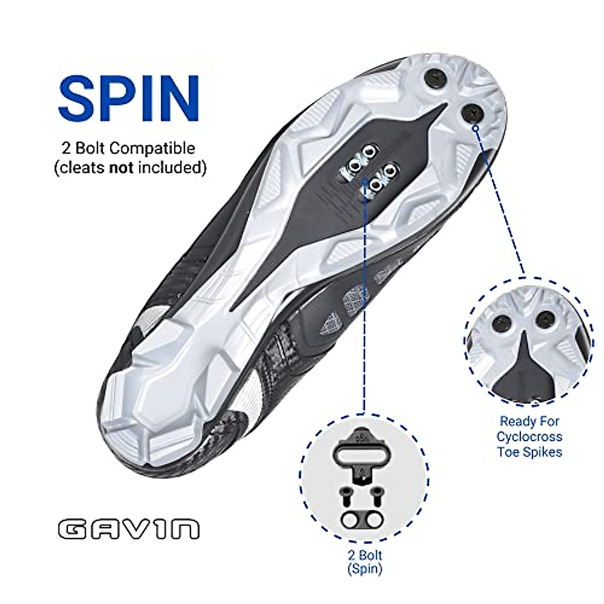 Gavin MTB Mountain Bike Mesh Indoor Fitness Cycling Shoes Mens Womens SPD