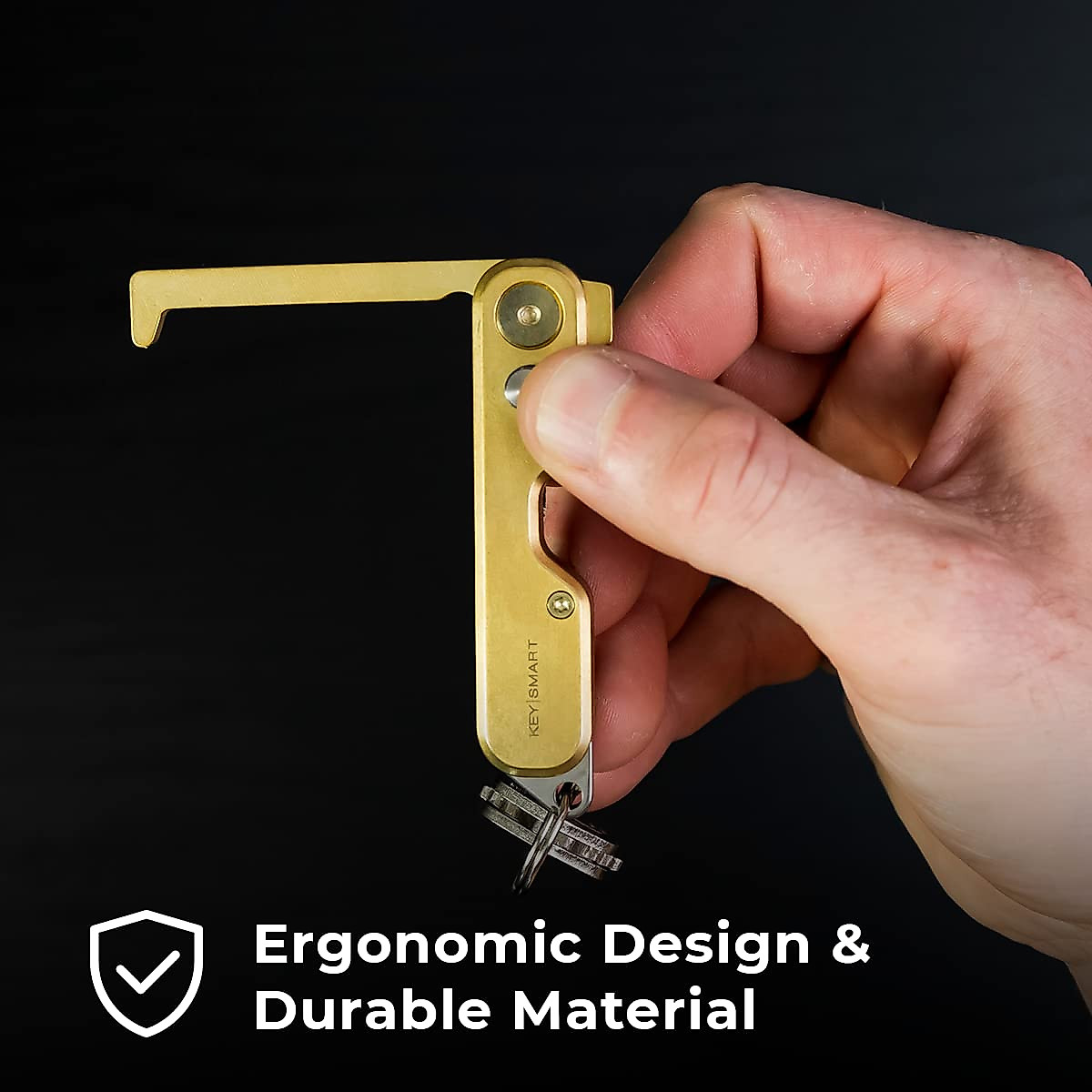 KeySmart SafeTul - Door Opener Tool is An Advance Touchless Key tool made of Premium Material with 4 in 1 No Touch Door Opener Keychain, Button Pusher, Touchscreen Stylus, and Bottle Opener