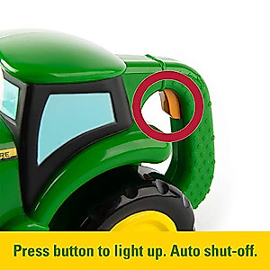 John Deere Johnny Tractor Toy and Flashlight, Ages 18 Months and Up for Unisex Children, Green