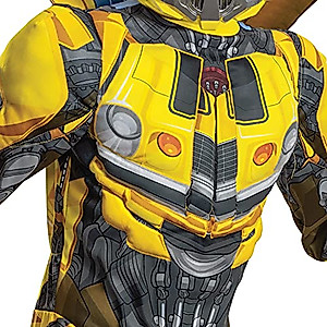 Disguise Bumblebee Muscle Costume for Kids, Official Transformers Rise of the Beasts Padded Costume and Mask, Size (10-12)