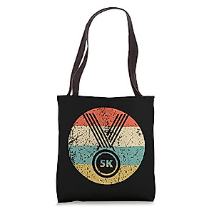 5K Race Finisher Medal Icon Retro Running Tote Bag