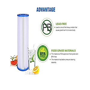 CFS Compatible with HDX HDX2PF4 Pleated Household Water Filters (4 pack): Reduces Sediment - 30 Micron Water Filter