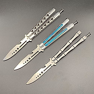 Finger Practice Multi-functional Tool with Spring Loaded Latch Bali-Bottle Opener Folding Stainless Steel Flip Player (Bamboo)