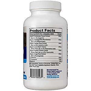 Dog Sleep Aid for Dogs, Better Than Melatonin for Dogs or Calming Chews for Dog Sleep, Best Dog Sleeping Pills + Dog Melatonin, Dog Melatonin Treats, 120 Sleeping Pills for Dogs, Puppy Sleep Aid, USA