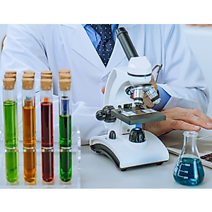 HOIGON 5 Pack 50 Holes Plastic Test Tube Rack, Detachable Lab Test Tube Rack Holder for 13/16 mm Tubes, Light Blue