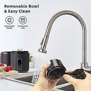 Wireless Coffee Grinder with LED Power, Electric Portable Coffee Bean Grinder with Brush, Herb Grinder, Spice Grinder with Removable Bowl & Spoon and 304 Stainless