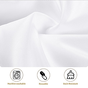 Fixwal 6 Pack White Table Cloth for Rectangle Table, 70 x 120 Inch Polyester Fabric Tablecloths Rectangular, Table Covers 6-8ft for Party, Banquet, Dining, Wedding, Graduation